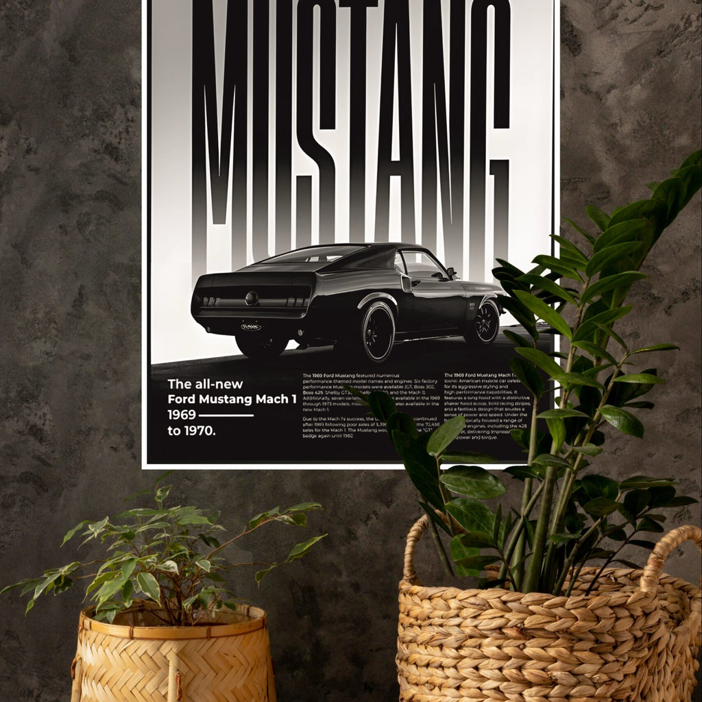 1969 Ford Mustang Poster | Cars Posters – The Poster Valley