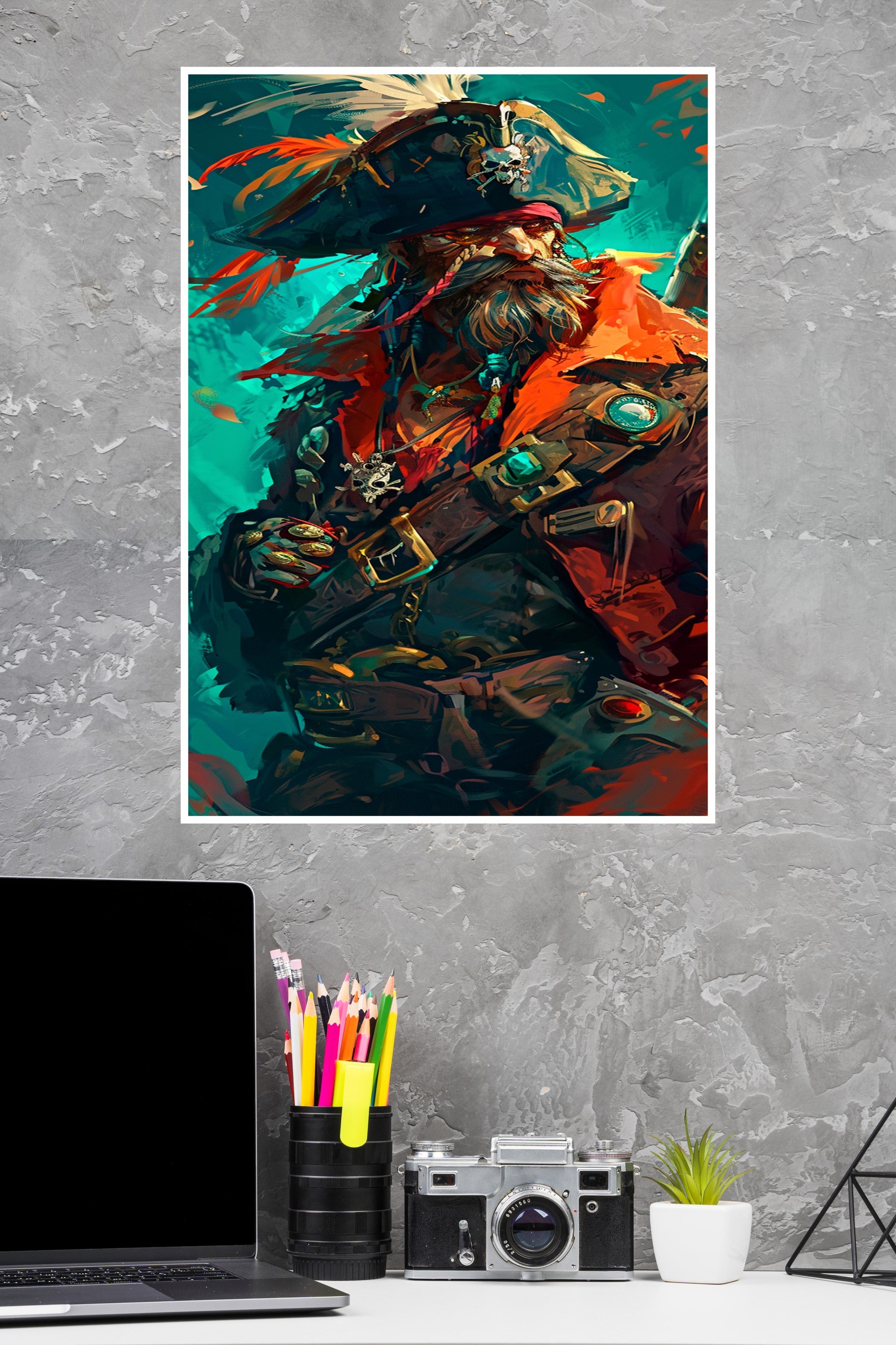 A Rugged Pirate Poster | Art Posters – The Poster Valley