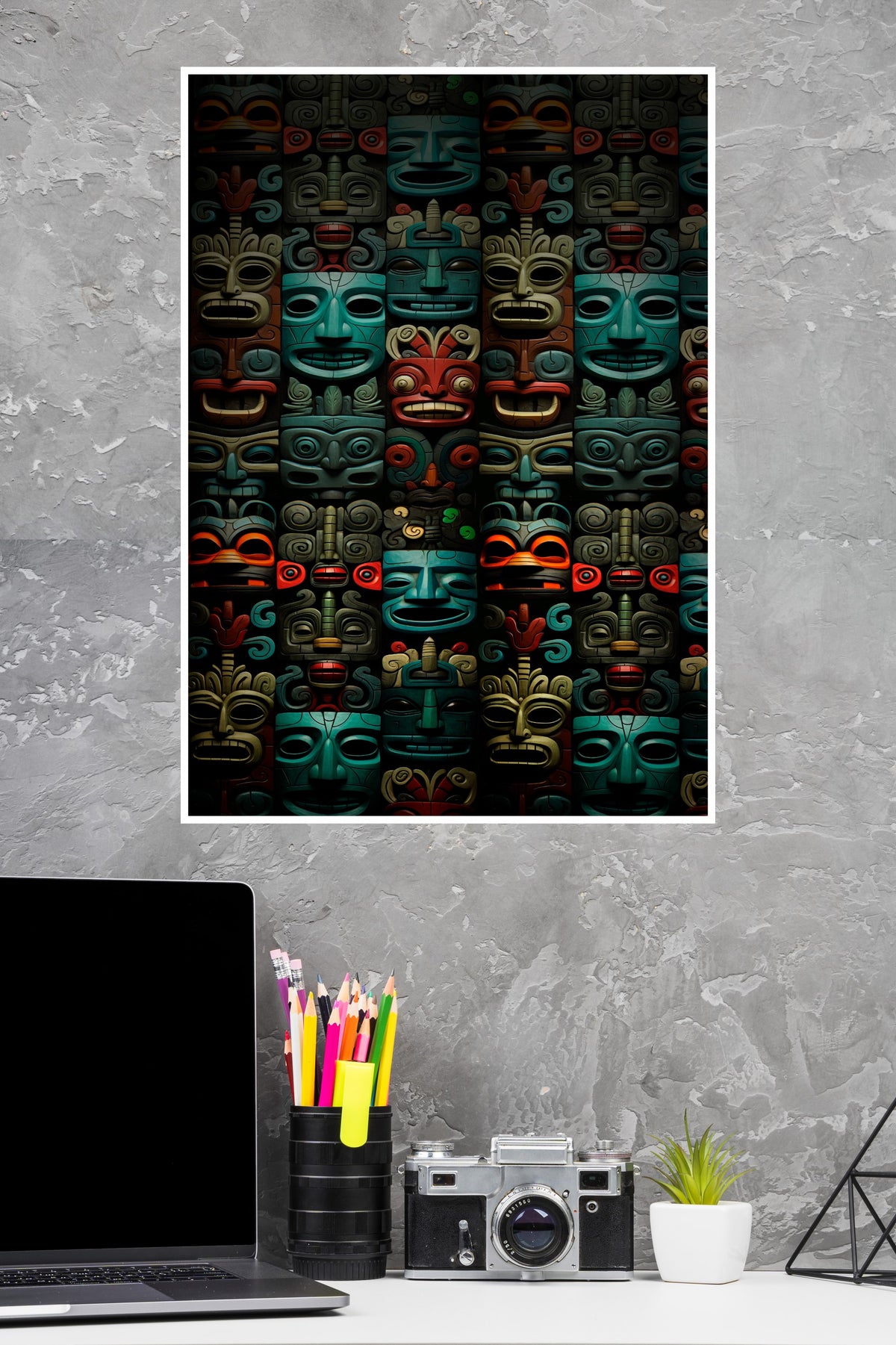 African Totem Tribal Icon Vector Poster | Art Posters – The Poster Valley