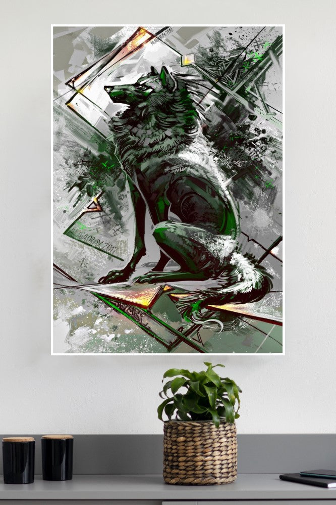 Artwork of Confident wolf Poster | Animal Posters – The Poster Valley