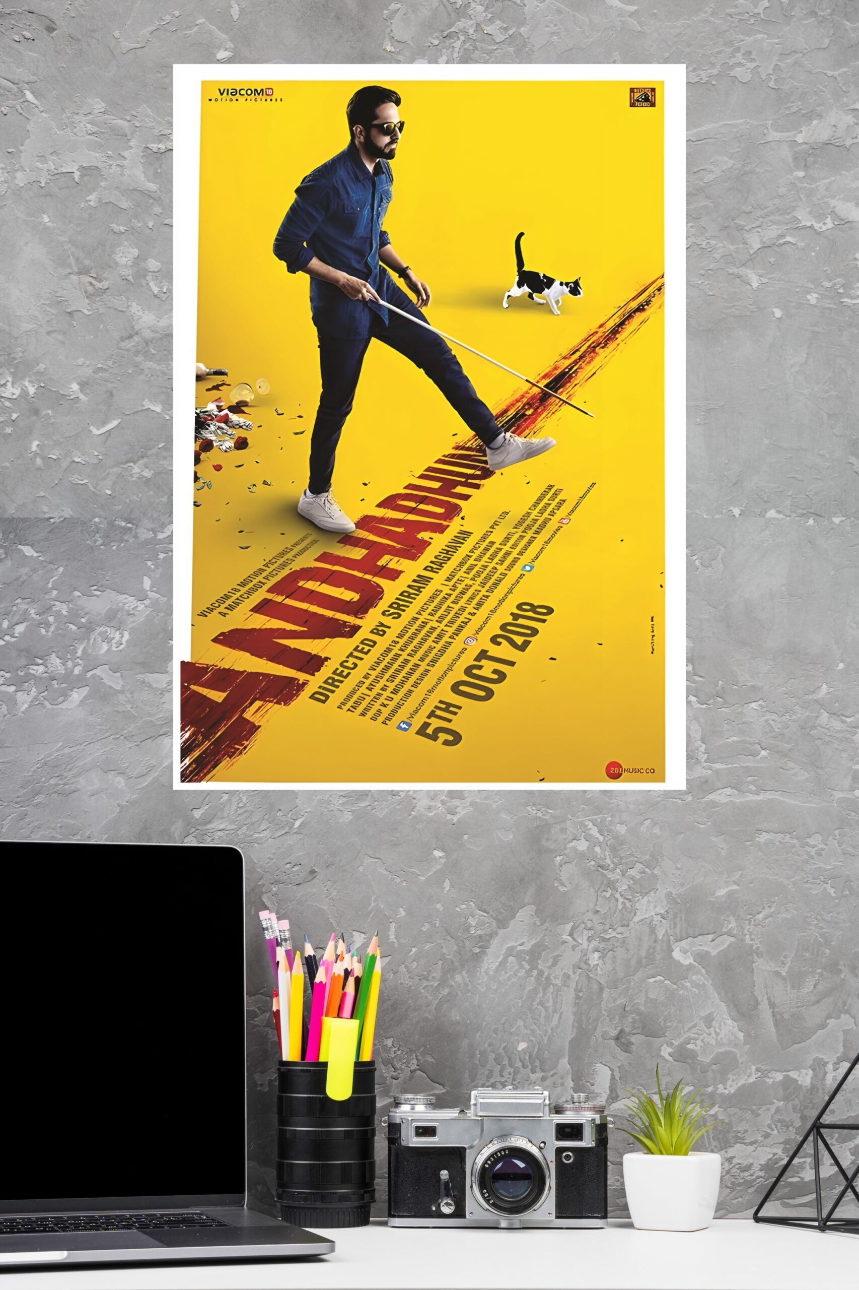 Ayushmann Khurrana Andhadhun Movie Poster | Bollywood Posters – The ...