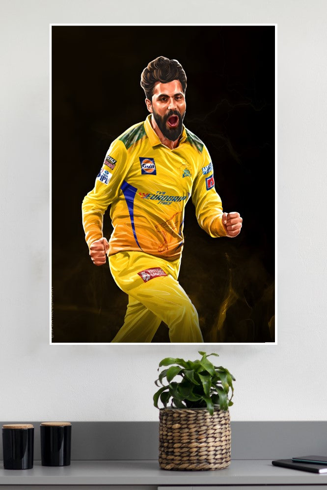 Best All Rounder Ravindra Jadeja Poster | Cricketers Posters | Sports ...