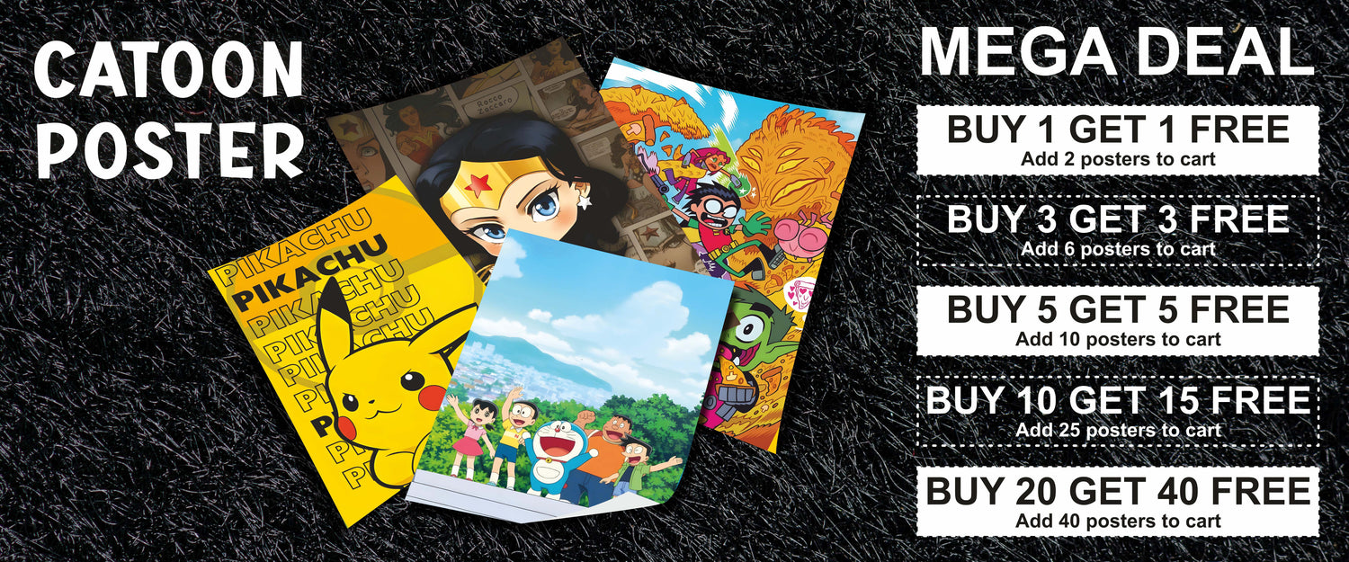 Buy Cartoon Posters Online in India | Kids & Animated Wall Posters ...