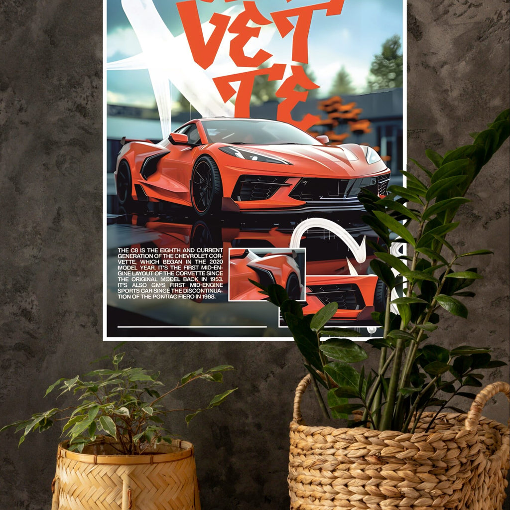 Chevrolet Corvette C8 Poster | Cars Posters – The Poster Valley