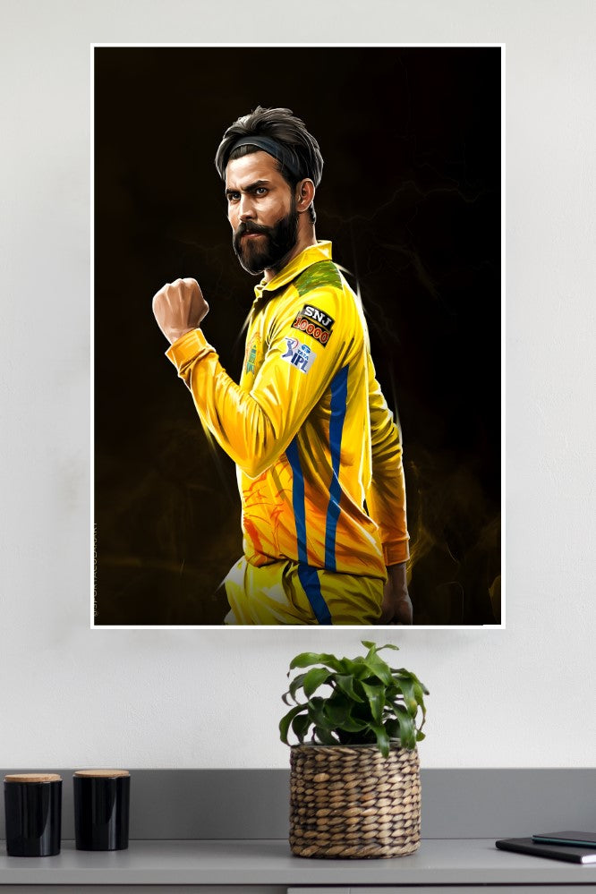 CSK Ravindra Jadeja Poster | Cricketers Posters | Sports Poster – The ...