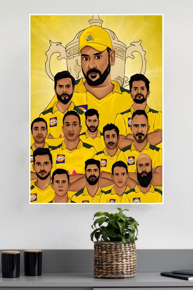 Champions CSK Team Poster | Cricketers Posters | Sports Poster – The ...
