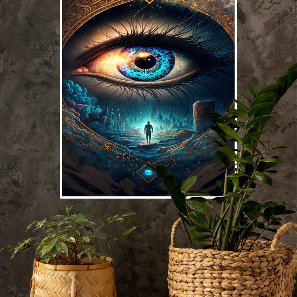 Cyberpunk Eye in the Clouds Poster | Eyes Posters – The Poster Valley