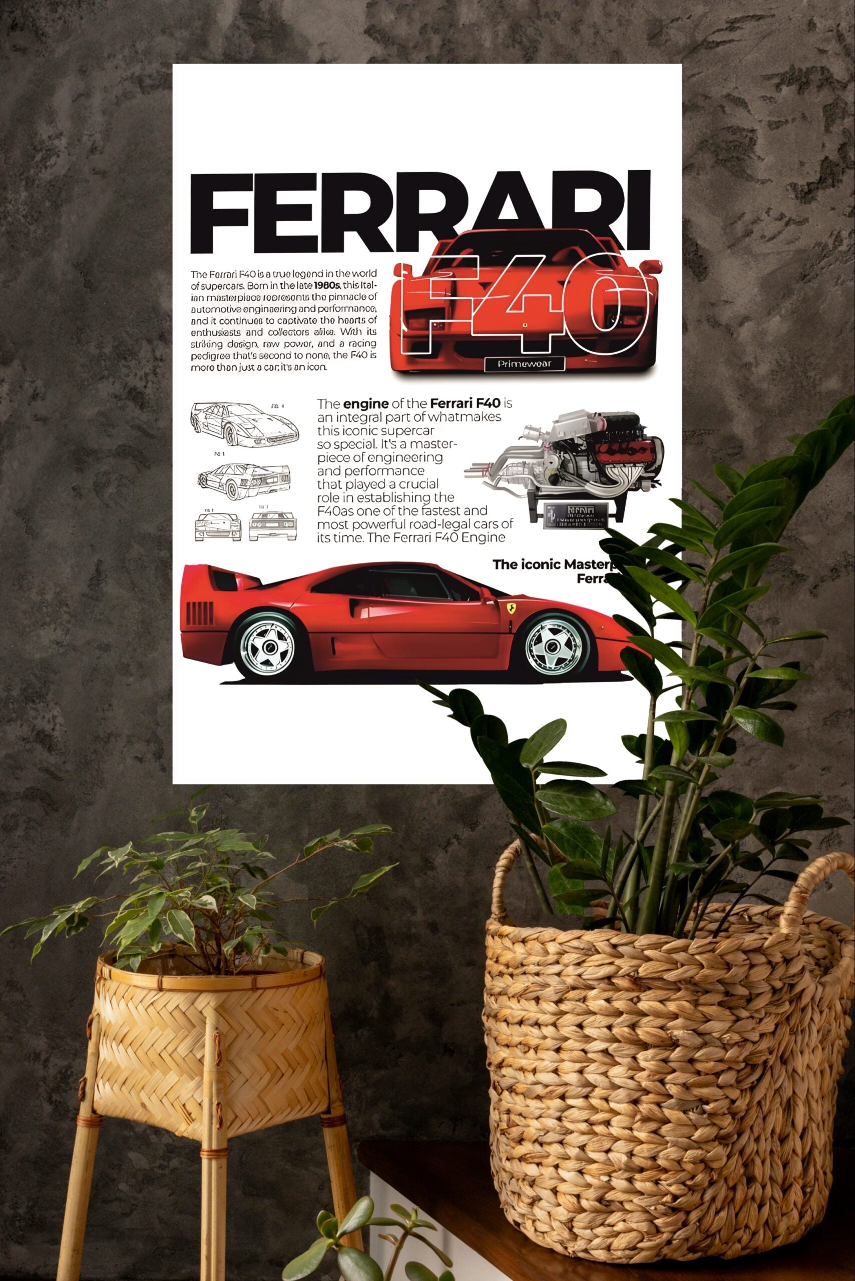 Ferrari Red Poster | Cars Posters – The Poster Valley