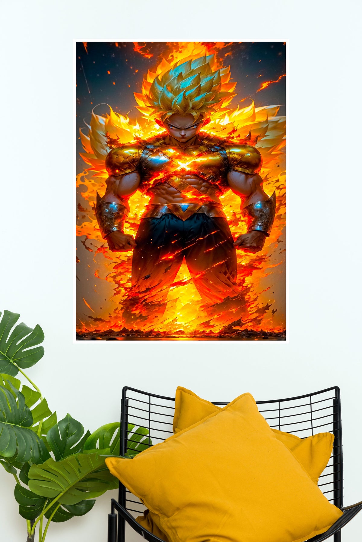 Fire and Flame Goku Poster | Anime Posters – The Poster Valley