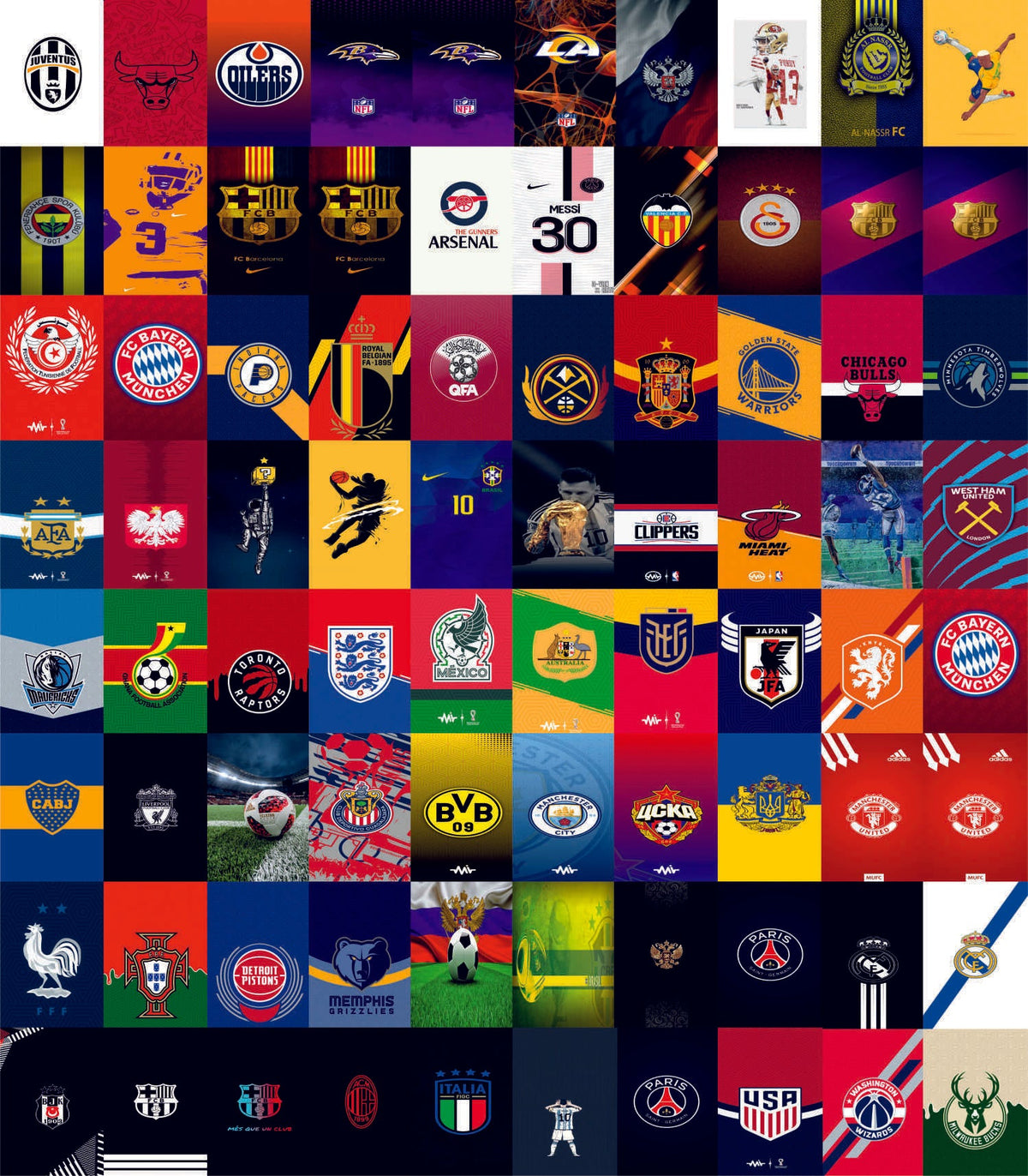 Football World Wall Collage Kit - A4 Size Wall Posters Set - BRANDQ ...