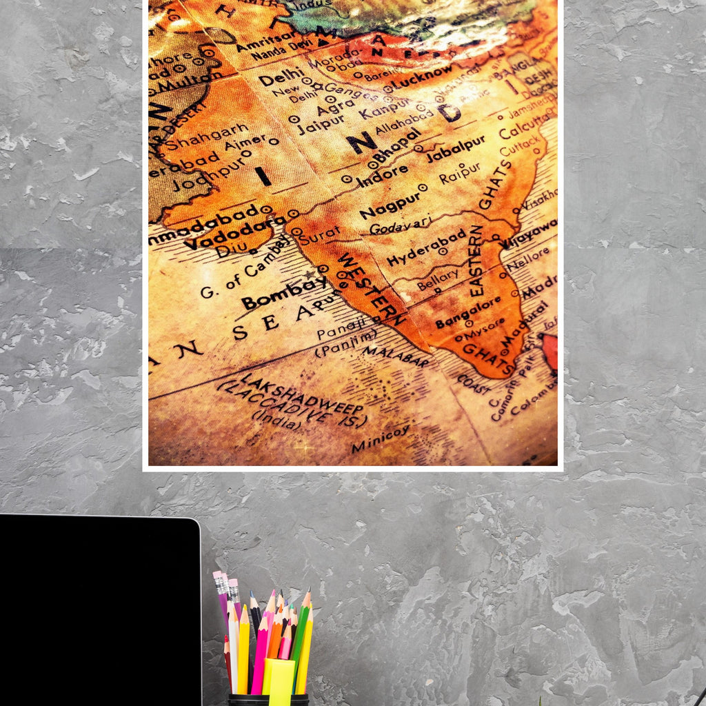 India Map Poster | Art Posters – The Poster Valley