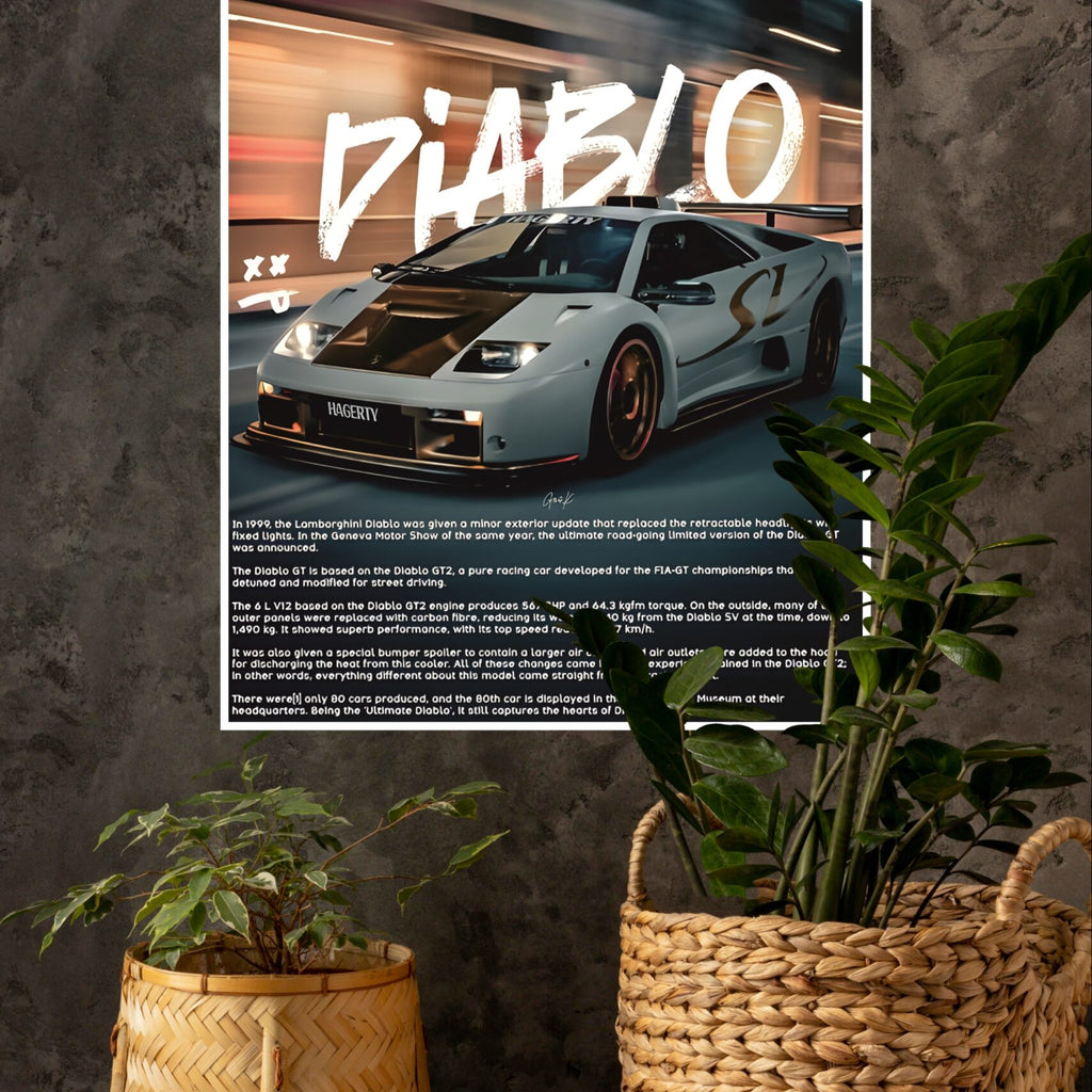 Lamborghini Diablo Drifting Poster | Cars Posters – The Poster Valley