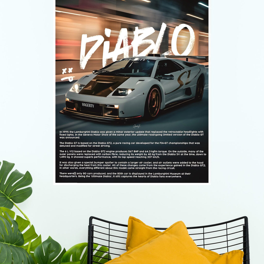 Lamborghini Diablo Drifting Poster | Cars Posters – The Poster Valley
