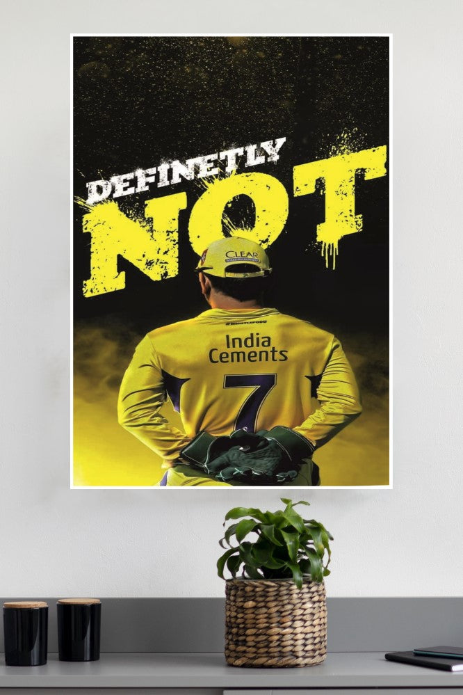 MS Dhoni 7 CSK DRS Poster | Cricketers Posters | Sports Poster – The ...