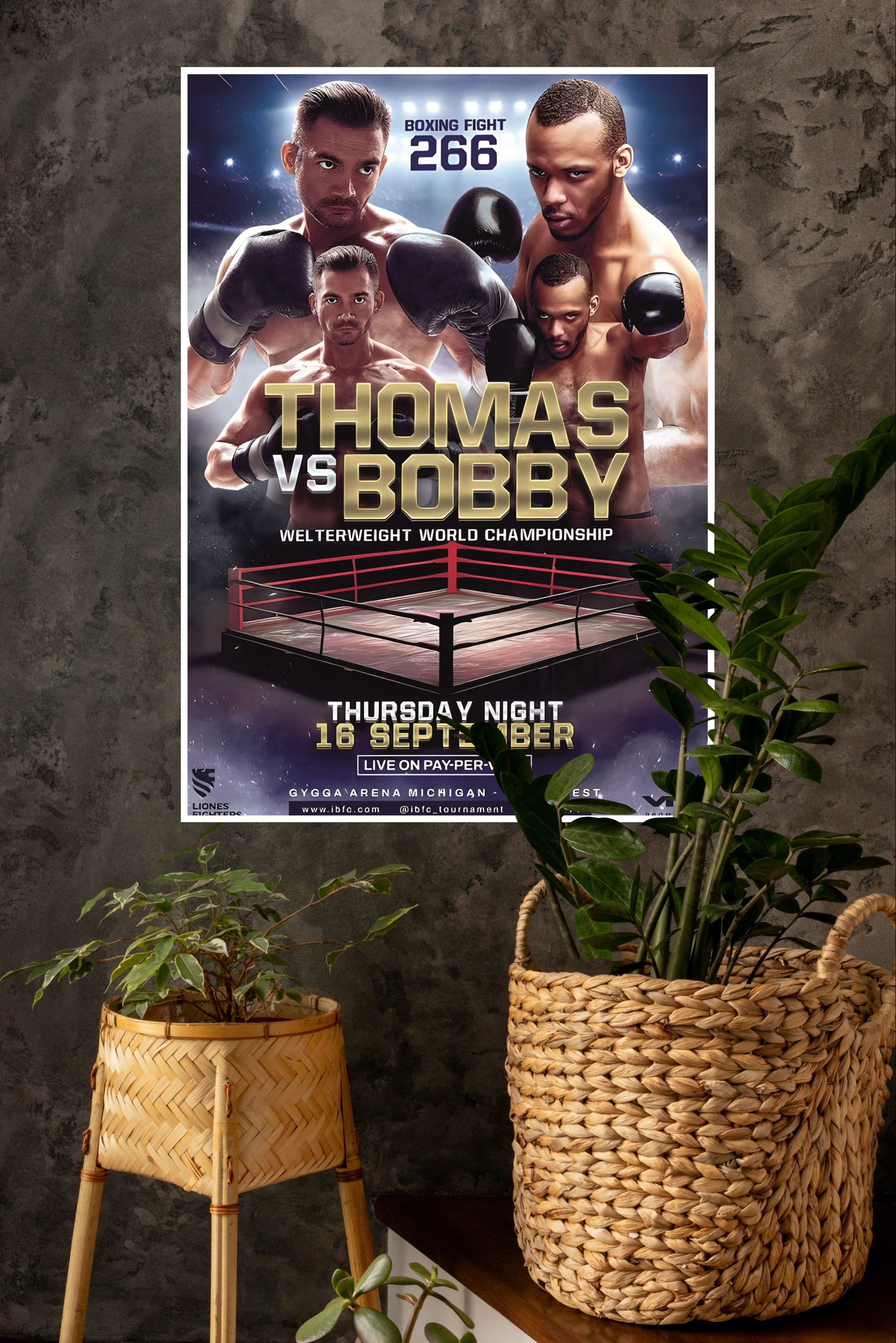 Boxing Match Flyer Design Template Poster | Boxing Posters – The Poster ...