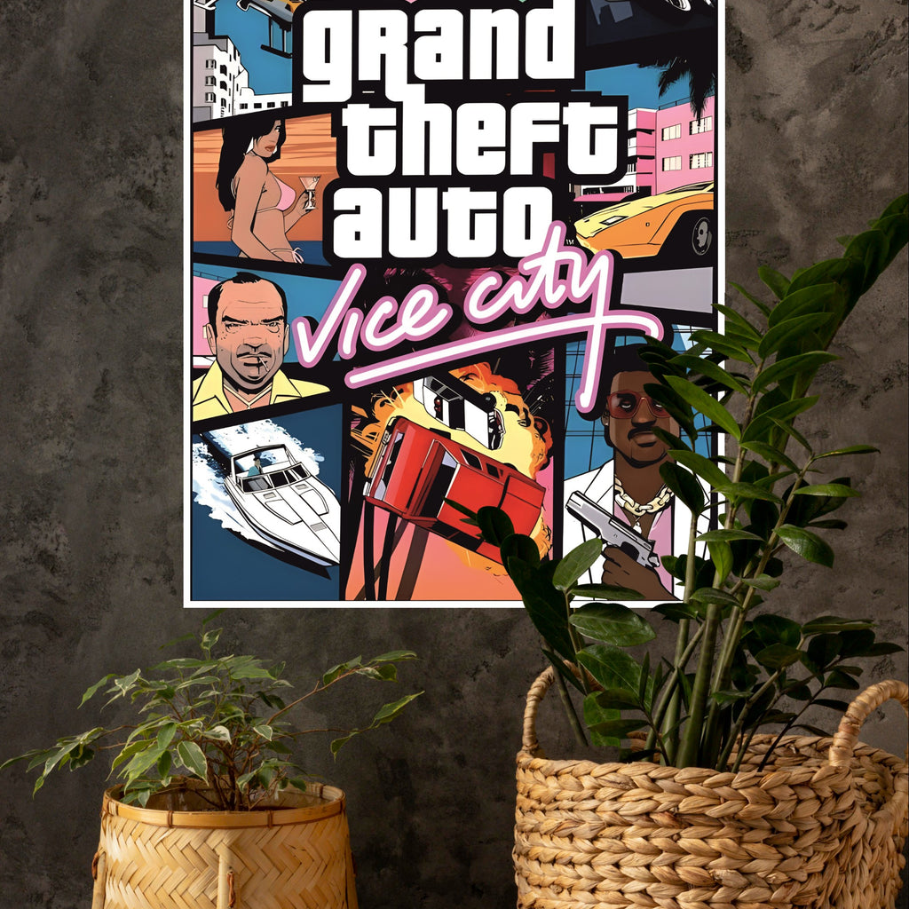 Grand Theft Auto Vice City Game Poster | Games Posters – The Poster Valley