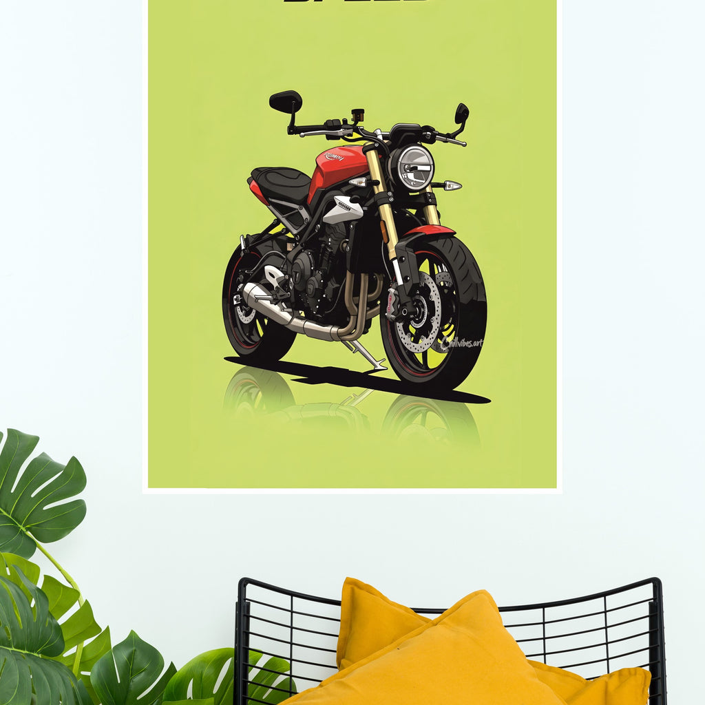 Triumph Speed Triple Poster | Bike Posters – The Poster Valley