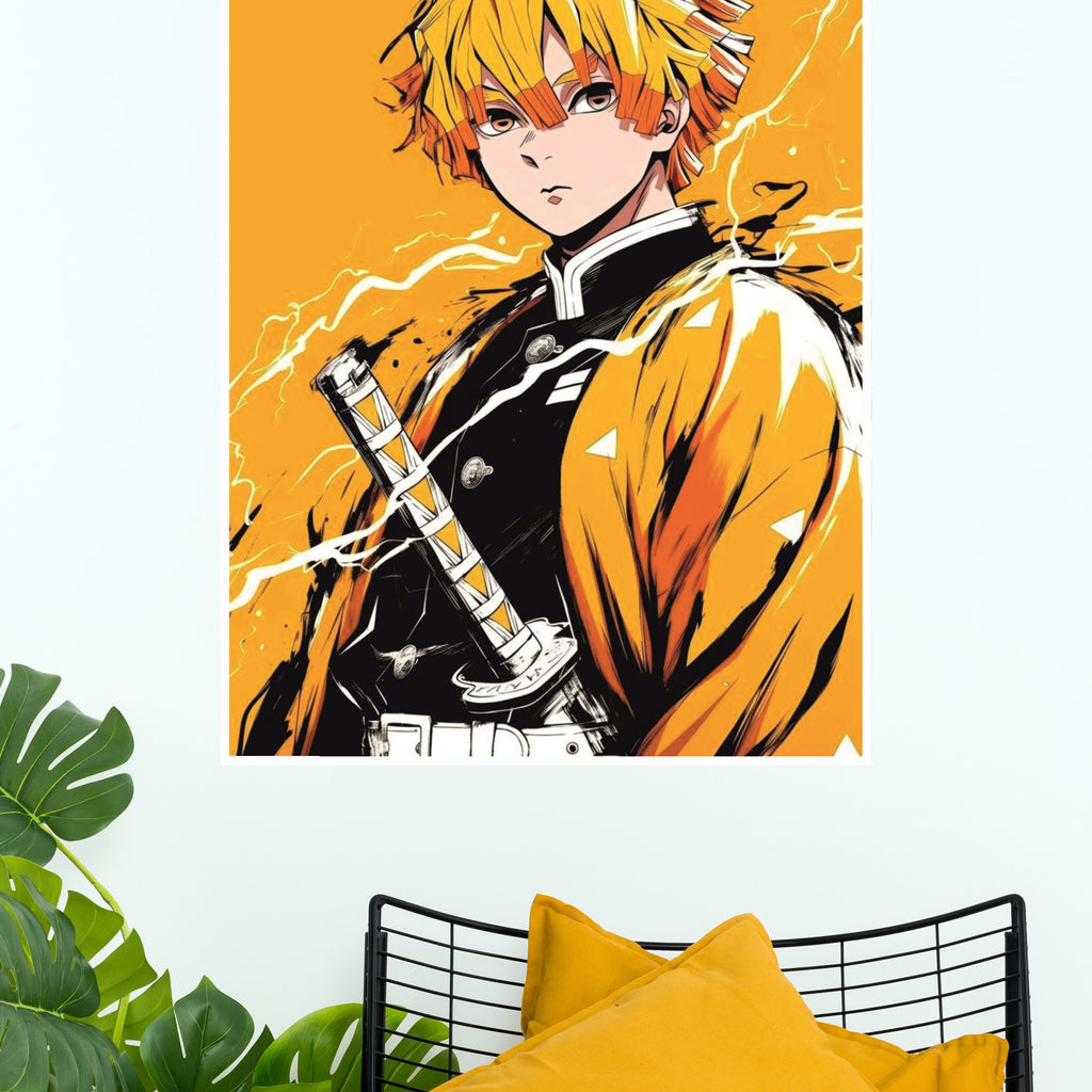 Zenitsu Agatsuma Poster | Anime Posters – The Poster Valley
