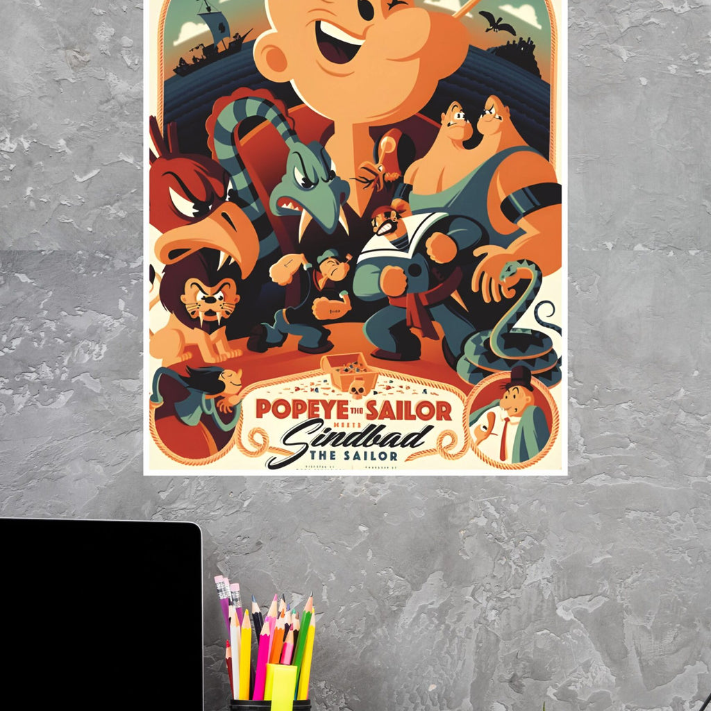 Popeye the Sailor Man Poster | Animated Movie Posters – The Poster Valley