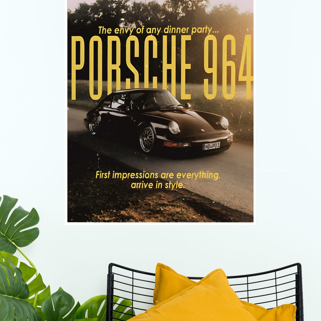Porsche 964 Poster | Cars Posters – The Poster Valley