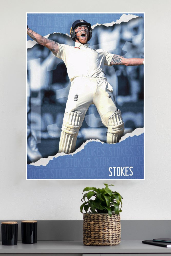 Ben Stokes Poster | Cricketers Posters – The Poster Valley