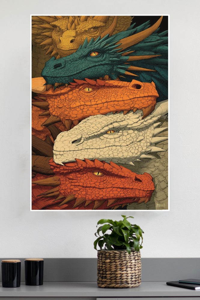 Dragon Art Poster | Animal Posters – The Poster Valley