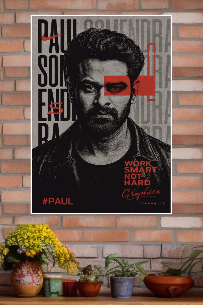 Prabhas In Classic Frame Poster | Tollywood Movies Posters – The Poster ...