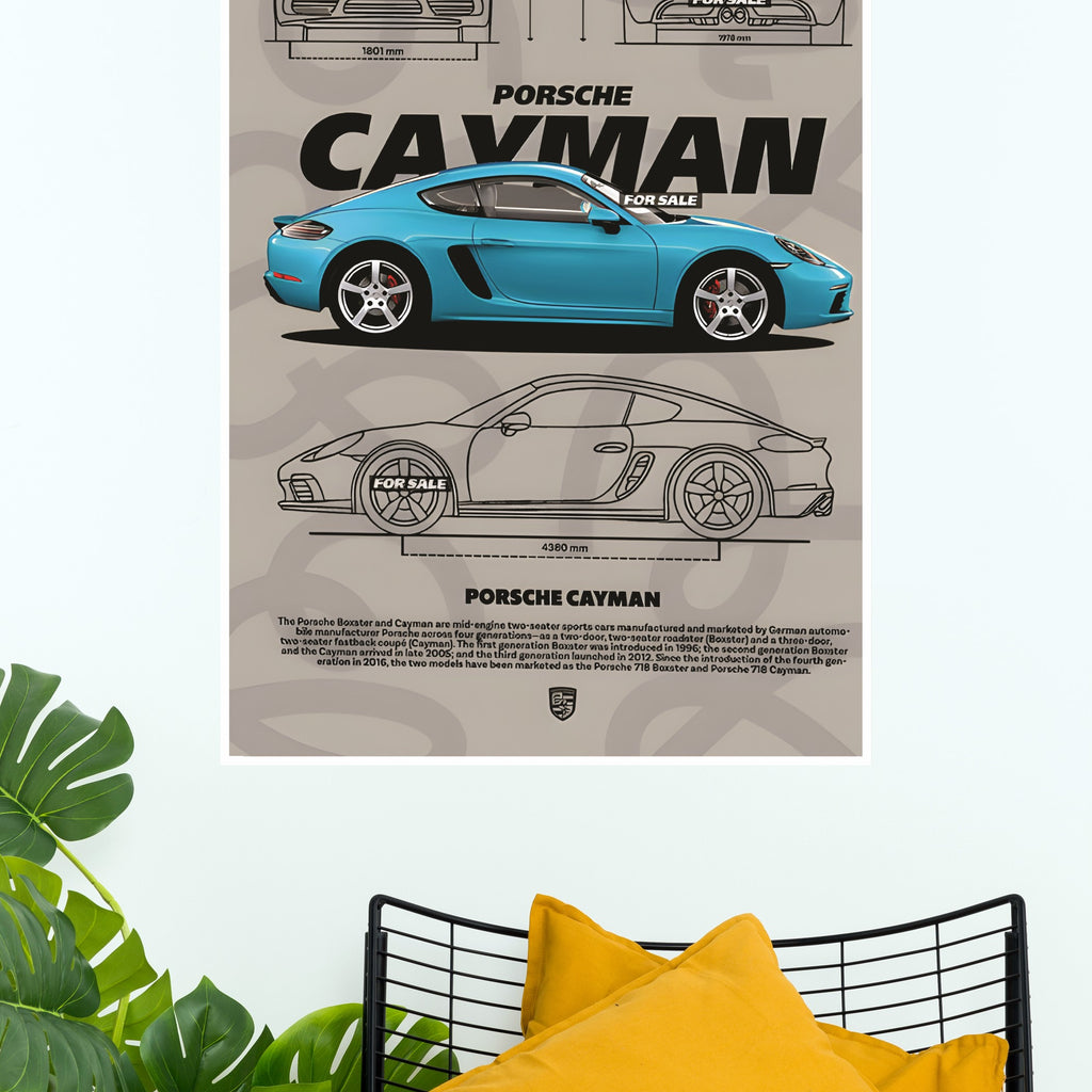 Porsche Cayman Poster | Cars Posters – The Poster Valley
