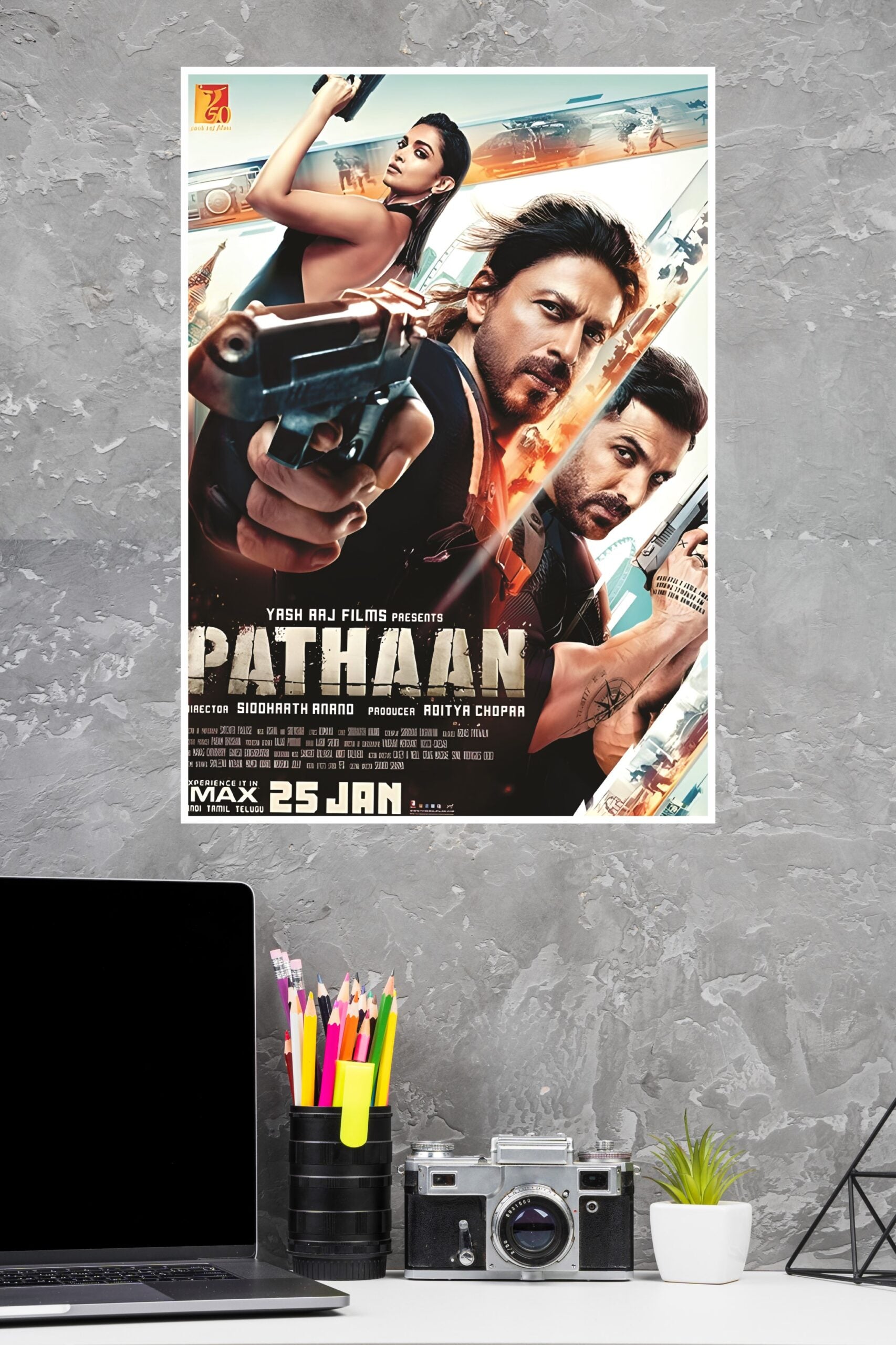 Shah Rukh Khan Pathaan Movie Poster | Bollywood Posters – The Poster Valley