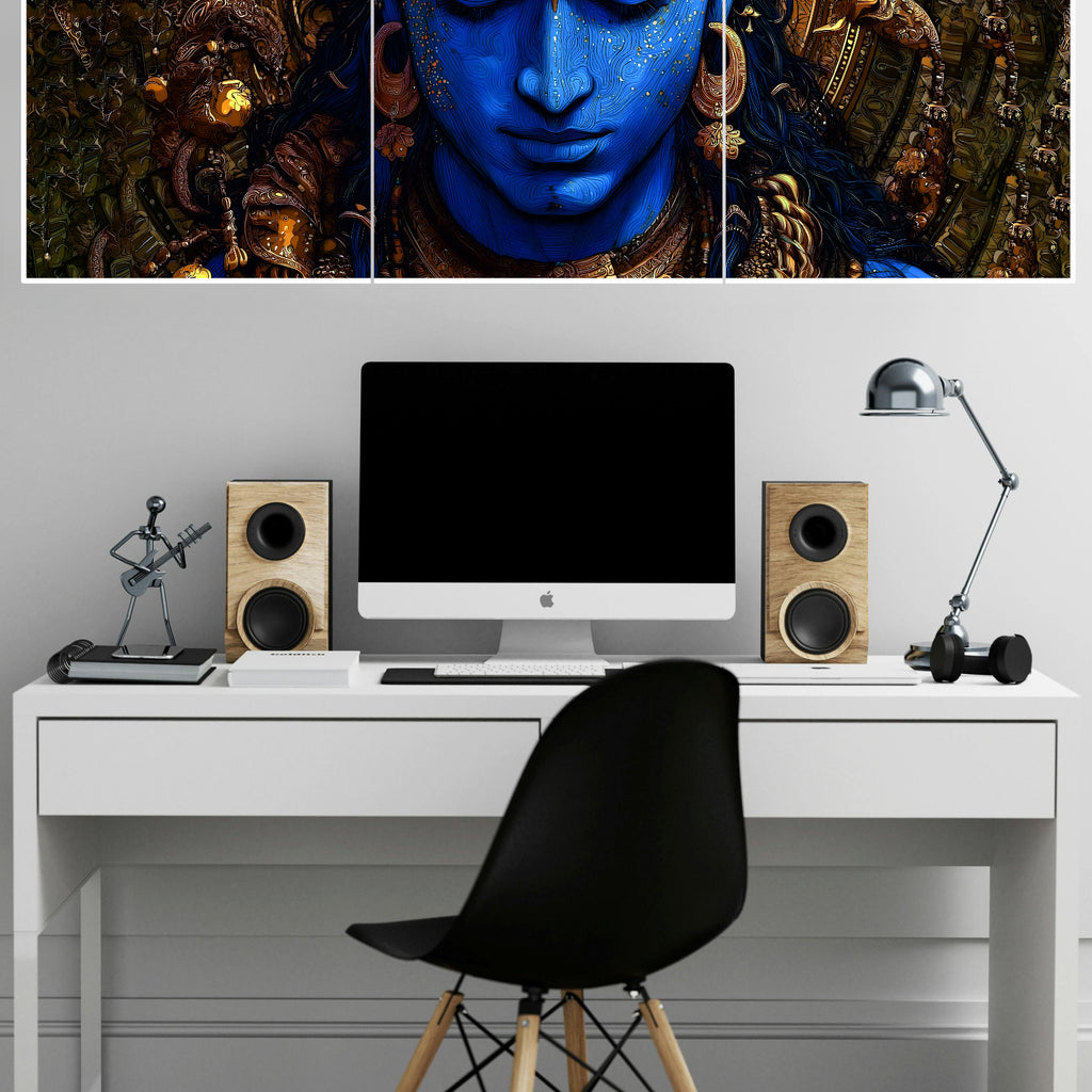 THE DESTROYER LORD SHIVA Poster | 3 Split Poster – The Poster Valley