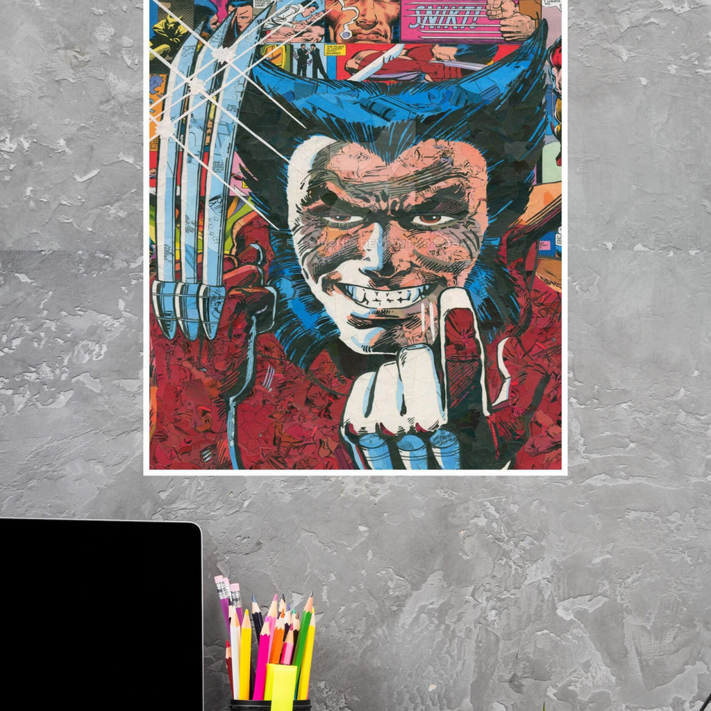 Wolverine Comic Collage Poster, Marvel Poster | Superhero Posters – The ...